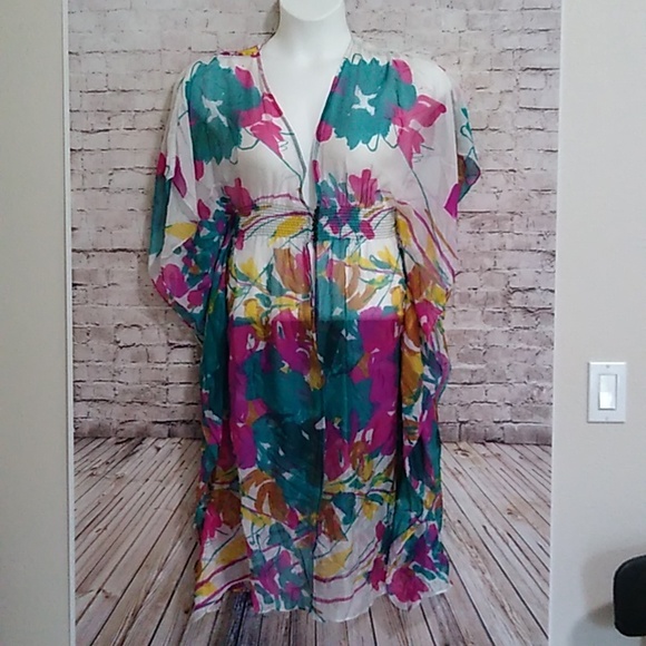 Zara | Swim | Zara Basics Sheer Silk Kimono Swim Cover Up Medium | Poshmark